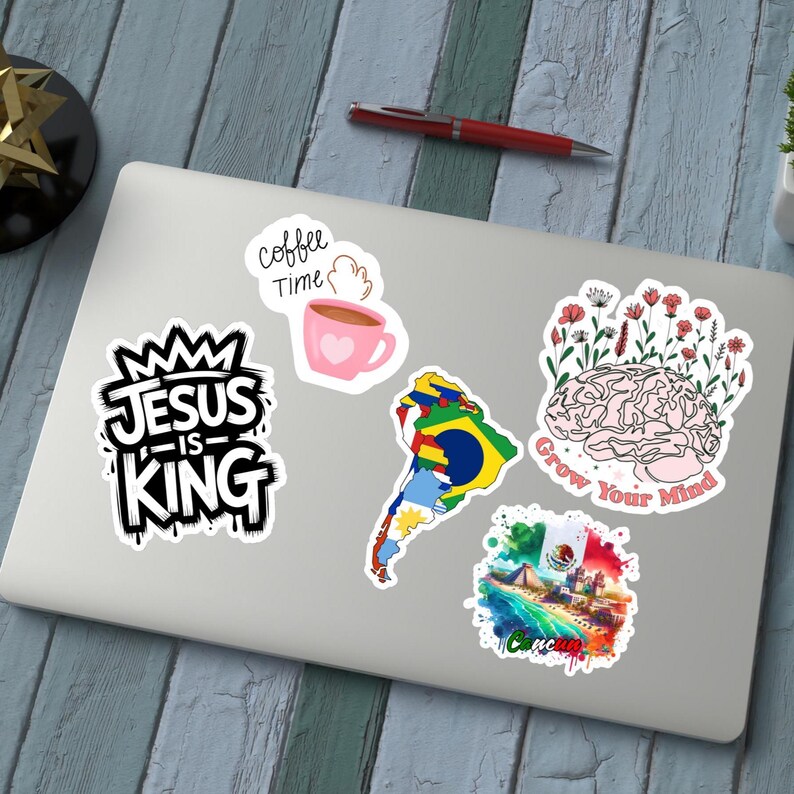 Jesus is King Sticker, Christian Faith Decal, Crown Lettering - Etsy