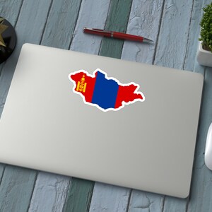 Mongolia Map Vinyl Sticker: Colorful Travel Souvenir Decal - Etsy