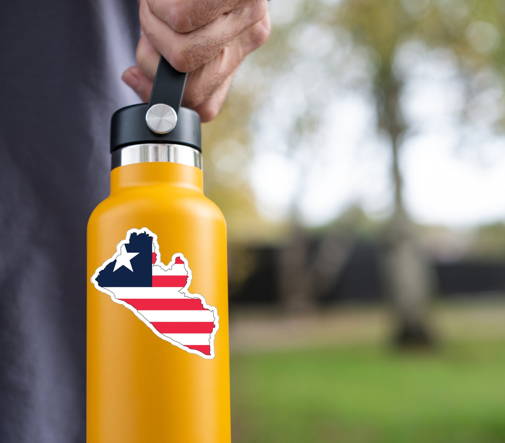 Liberia Map Sticker, Vibrant Vinyl Decal for Travel Enthusiasts ...