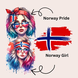 SVG, PNG, PDF Digital Images, Instant Download of Norway Girls ...