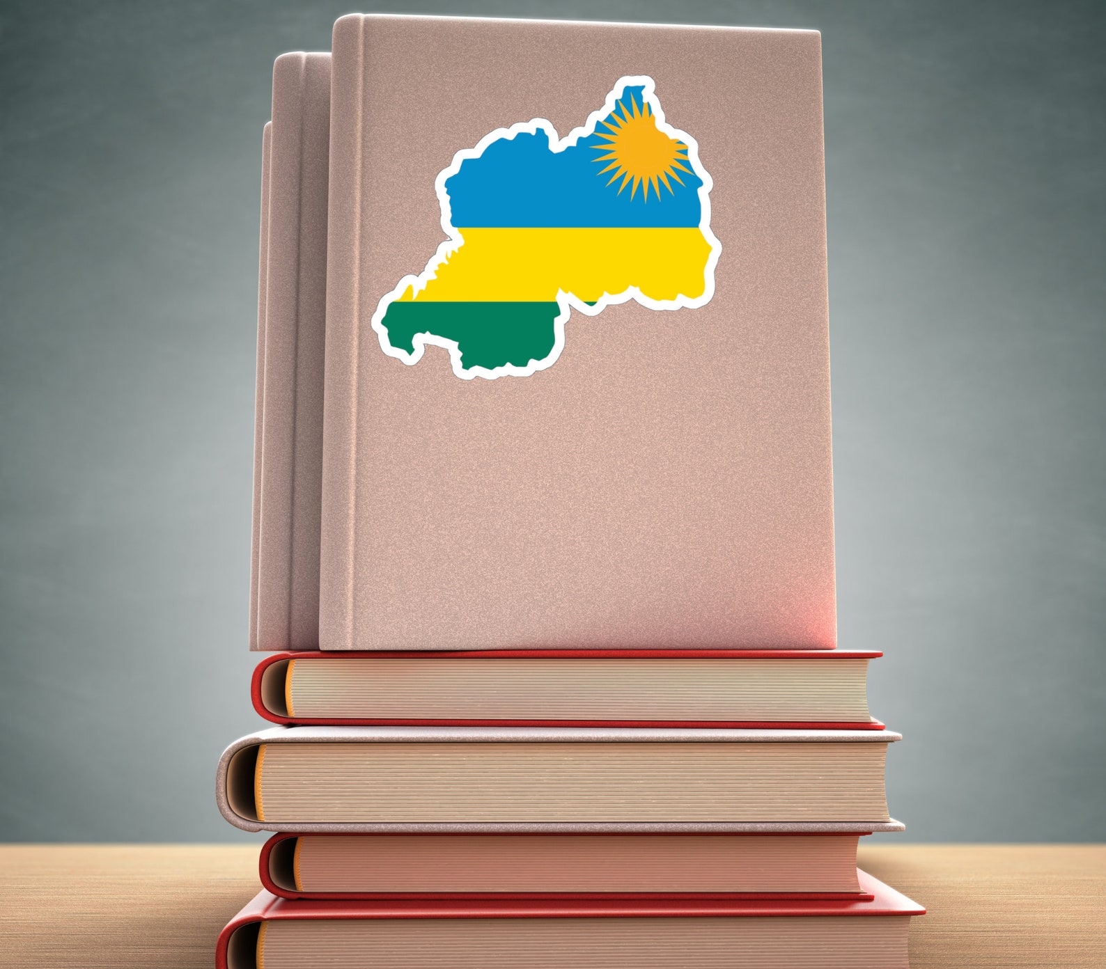 Rwanda Map Sticker, Custom Travel Decal, Colorful Rwanda Map Sticker ...