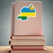 Rwanda Map Sticker, Custom Travel Decal, Colorful Rwanda Map Sticker ...