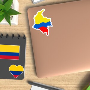 Colombian Flag Inspired Sticker Set of 4, Patriotic Vinyl Decals ...