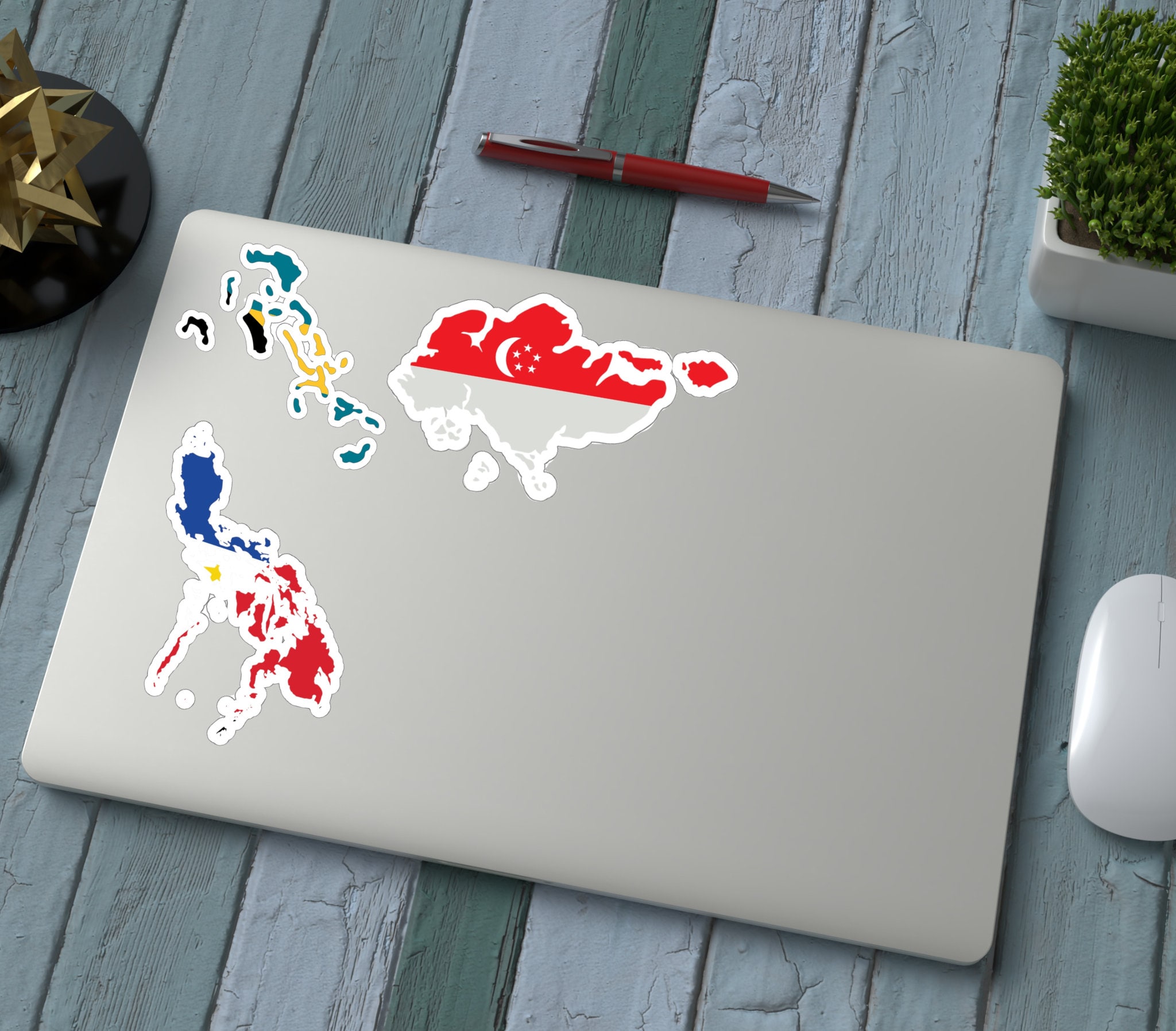 Philippines Map Vinyl Sticker, Wanderlust Adventure Decal, Colorful ...