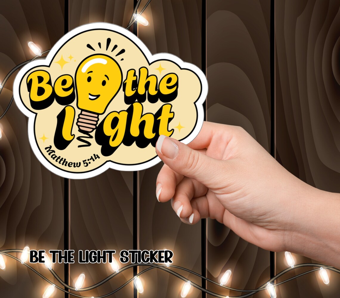 Be the Light Decal, Car Sticker, Inspirational Message Quote Stickers ...
