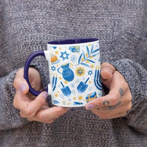 Hanukkah Coffee Mug: Festival of Lights Judaica Decor - Etsy