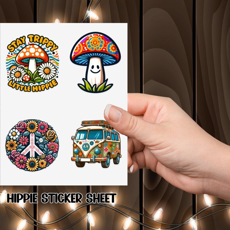 Hippie Sticker - Etsy