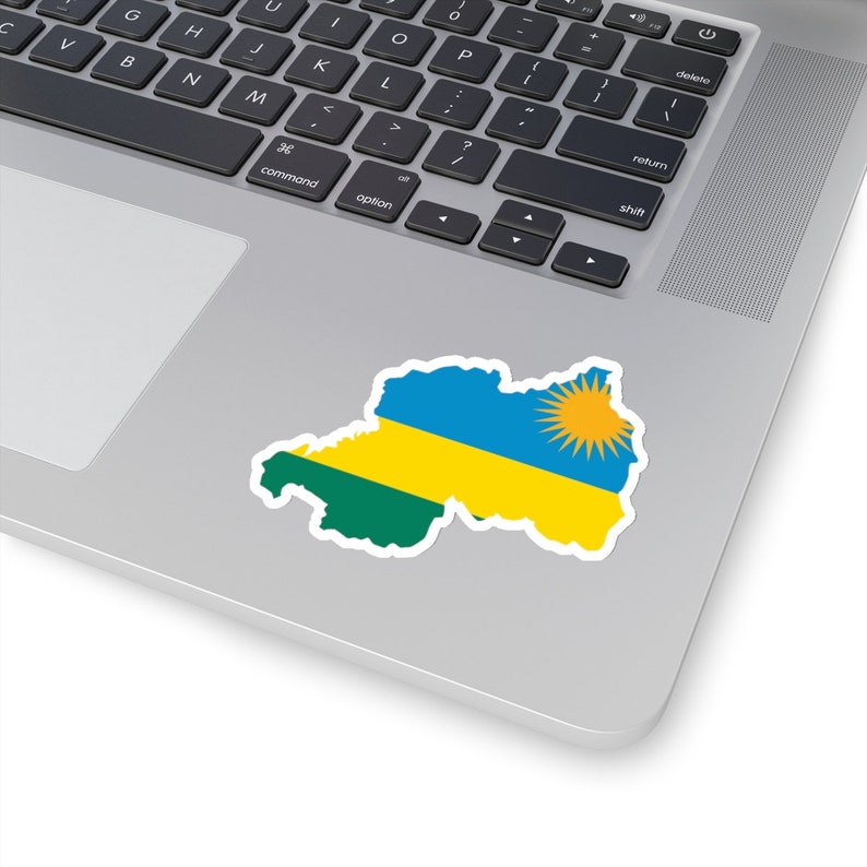 Rwanda Map Sticker, Custom Travel Decal, Colorful Rwanda Map Sticker ...