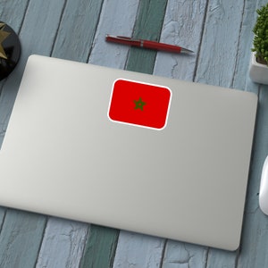 Morocco Flag Vinyl Sticker, Perfect Vinyl Decal for Laptops, Morocco ...