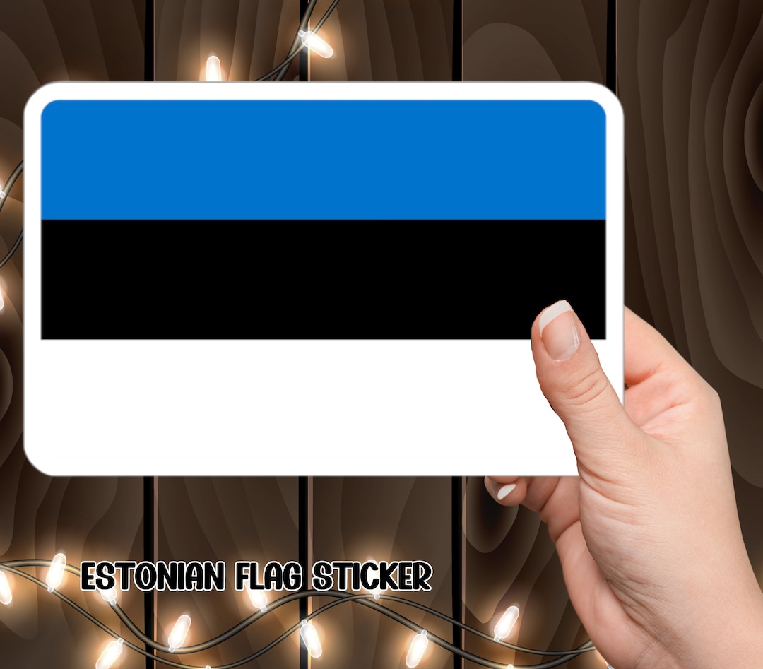 Estonian Flag Sticker, Perfect for Travelers, Estonian Flag Vinyl ...