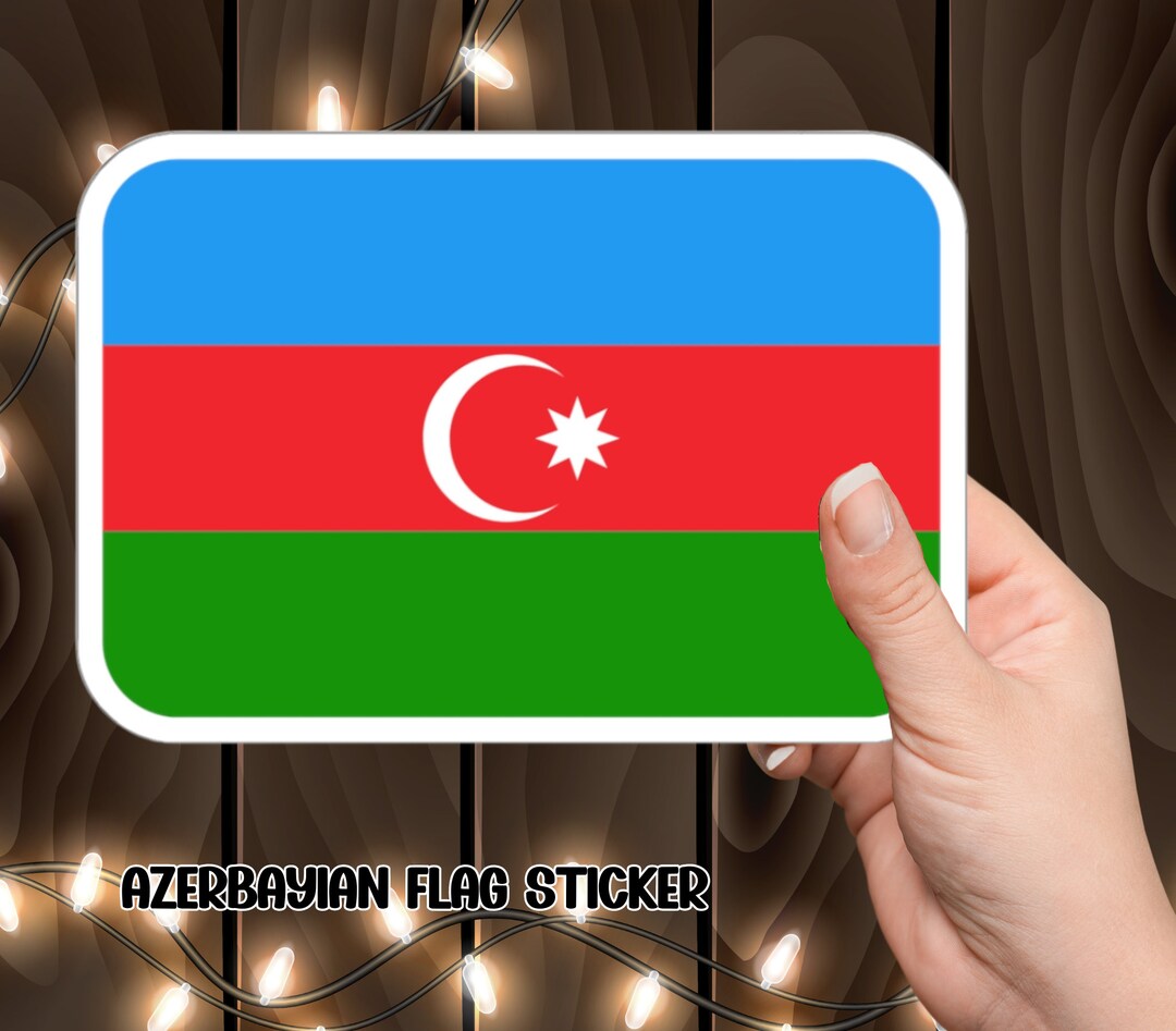 Azerbaijan Flag Sticker: Patriotic Vinyl Decal - Etsy