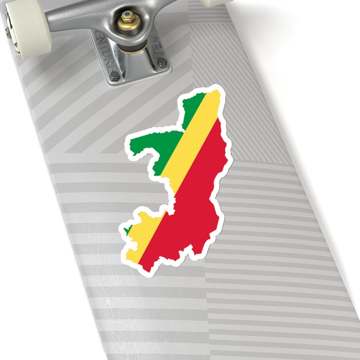 Republic of the Congo Map Sticker, Traveler's Souvenir Decal, Congo Map ...