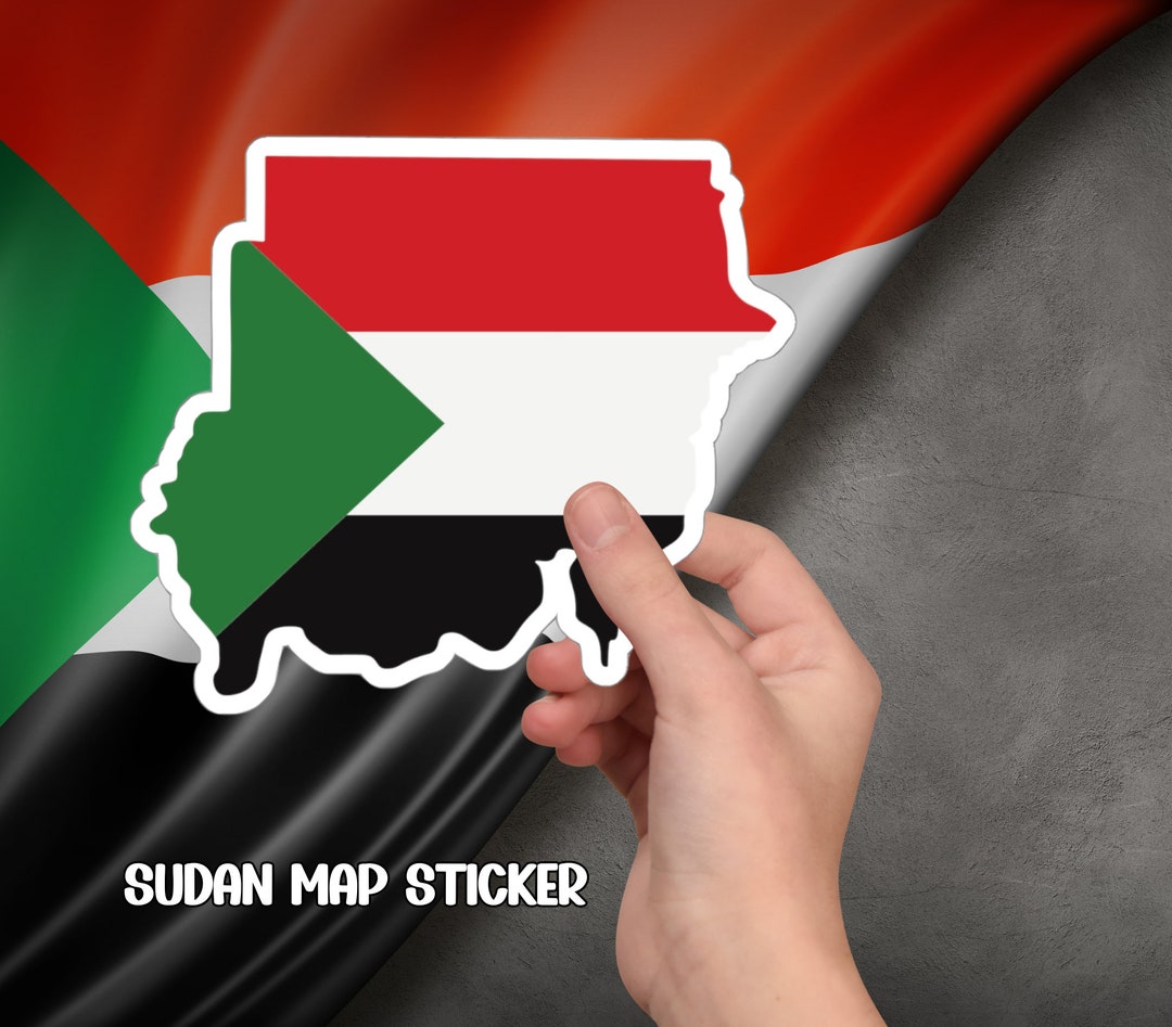Sudan Map Vinyl Sticker, Unique African Travel Gift, Sudan Map Decal ...