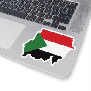 Sudan Map Vinyl Sticker, Unique African Travel Gift, Sudan Map Decal ...
