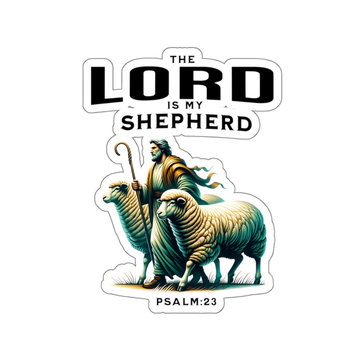 Psalms Bible Quote Sticker, Faith-inspired Scripture Message Decal ...