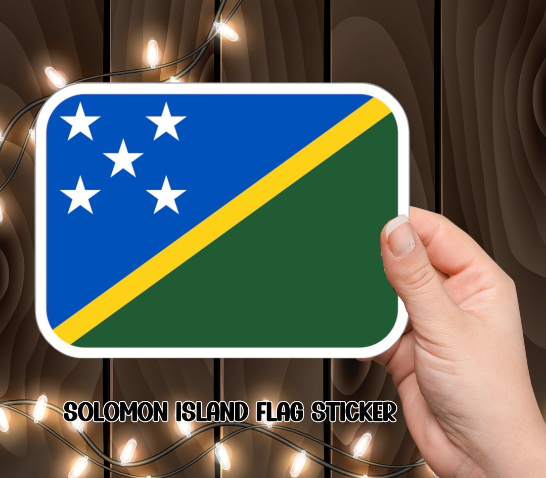 Solomon Islands Flag Sticker: Vibrant Island Pride Decal - Etsy