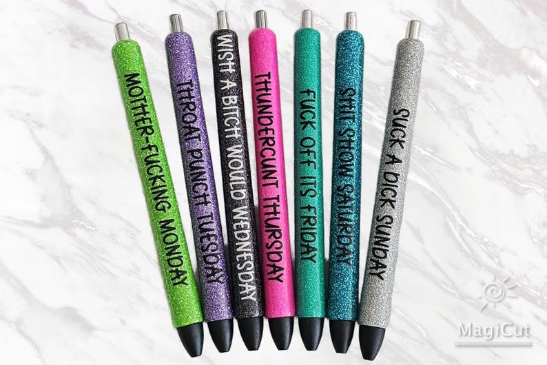 Days of the Week Swear Pens - Etsy