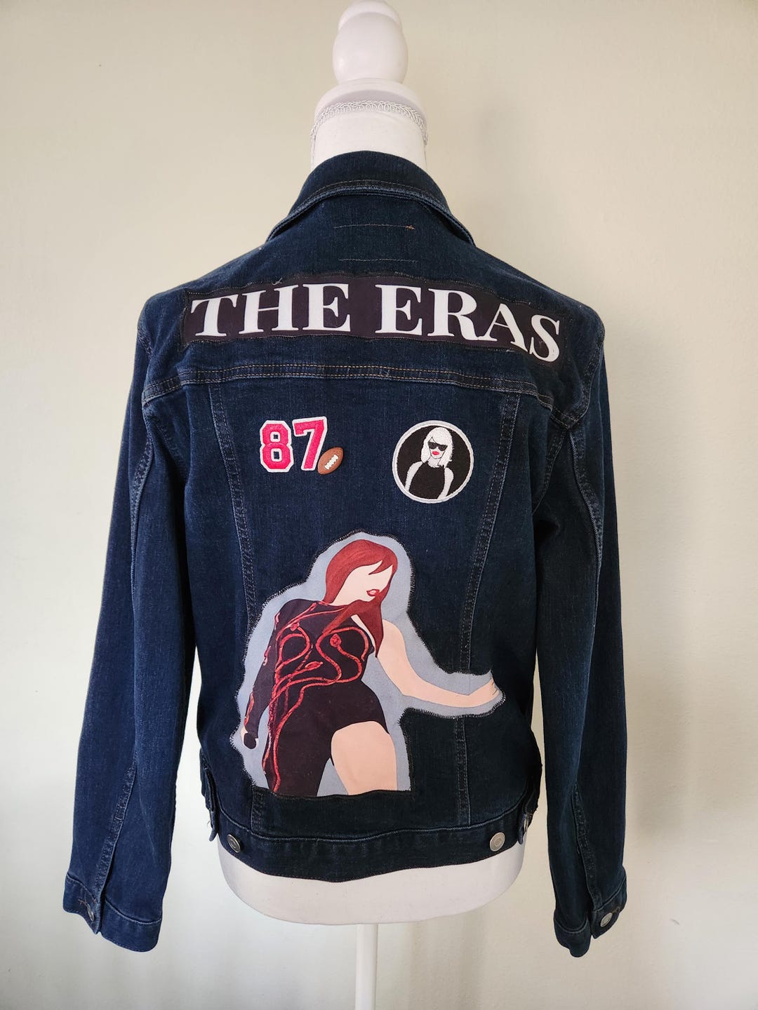 Taylor Swift Eras Tour Denim Jacket: Hand-sewn Patches, Friendship ...