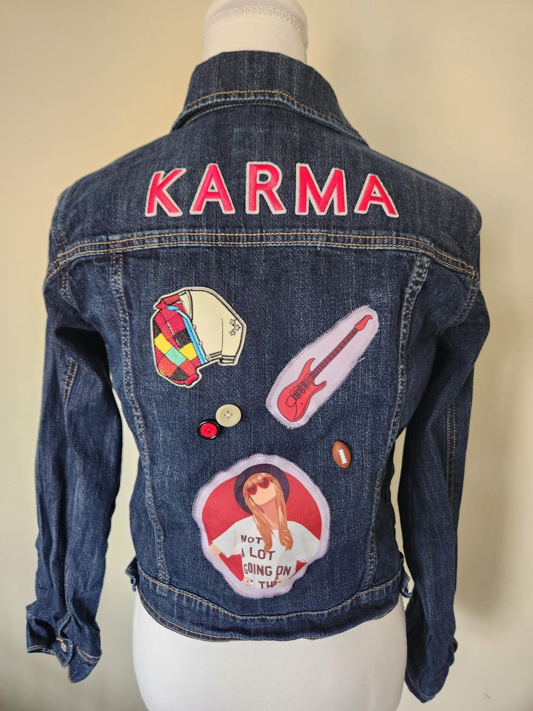 Taylor Swift Denim Jacket: Eras Tour Patches, Size XL - Etsy