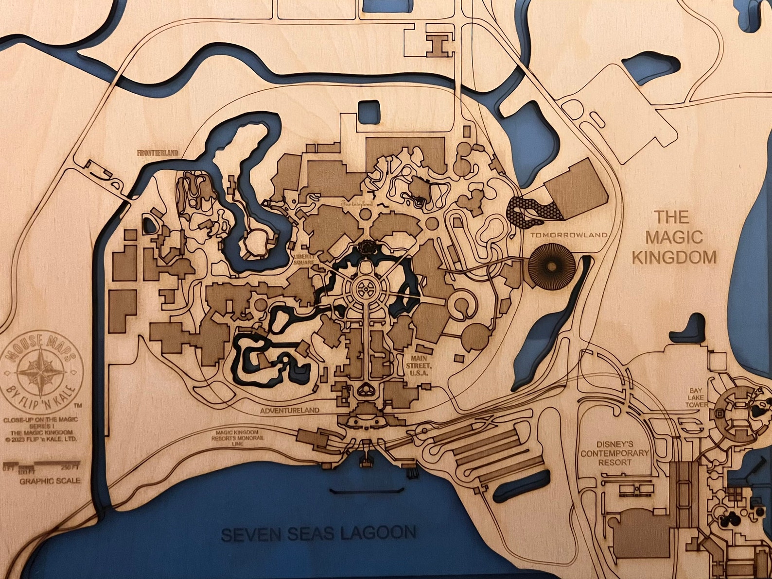 Mouse Maps Close-up on the Magic: Magic Kingdom - Etsy