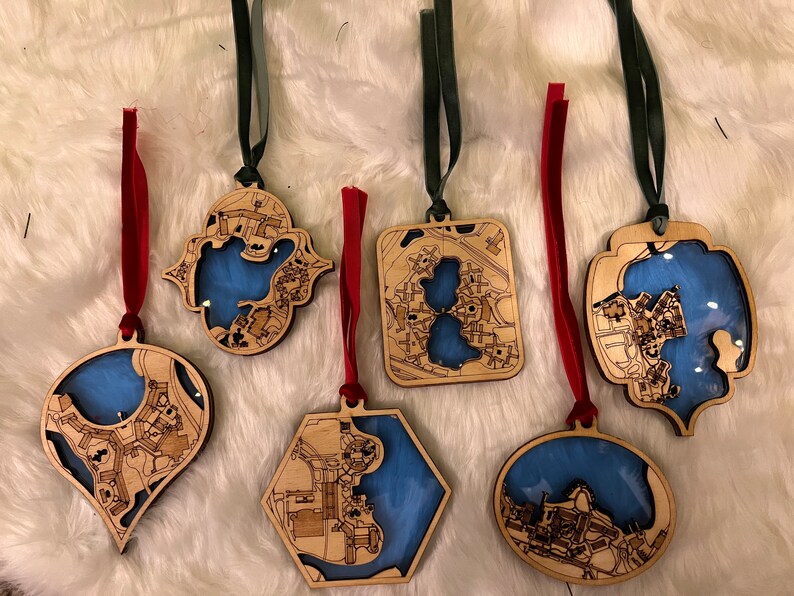 Mouse Maps Ornament Series Pop Century and Art of Animation - Etsy