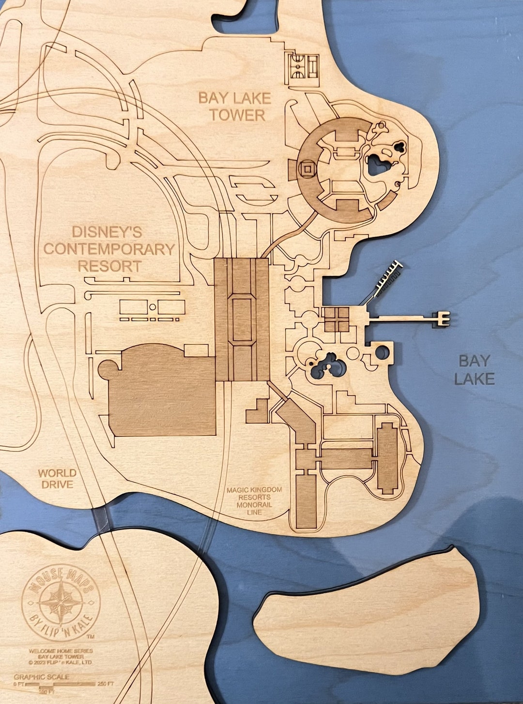 Mouse Maps Welcome Home: Bay Lake Tower - Etsy