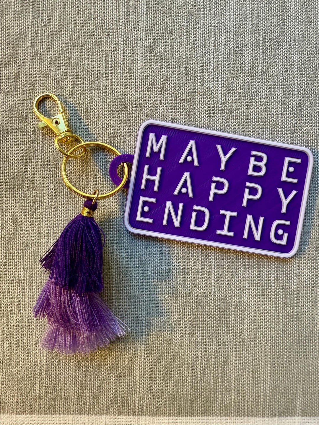 Maybe Happy Ending Text Logo Keychain Broadway Musical - Etsy