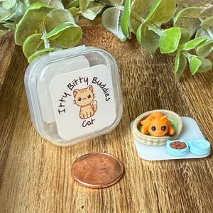 Miniature Orange Cat Playset: Itty Bitty Buddies 3D Printed Tiny Desk ...