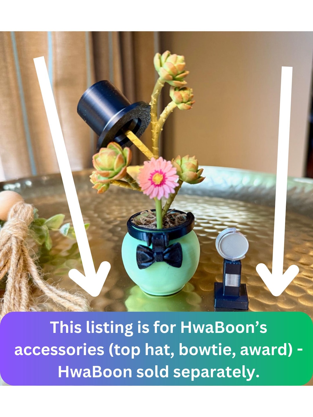 Hwaboon Plant Accessories: Top Hat, Bow Tie, Tony Award - Maybe Happy ...