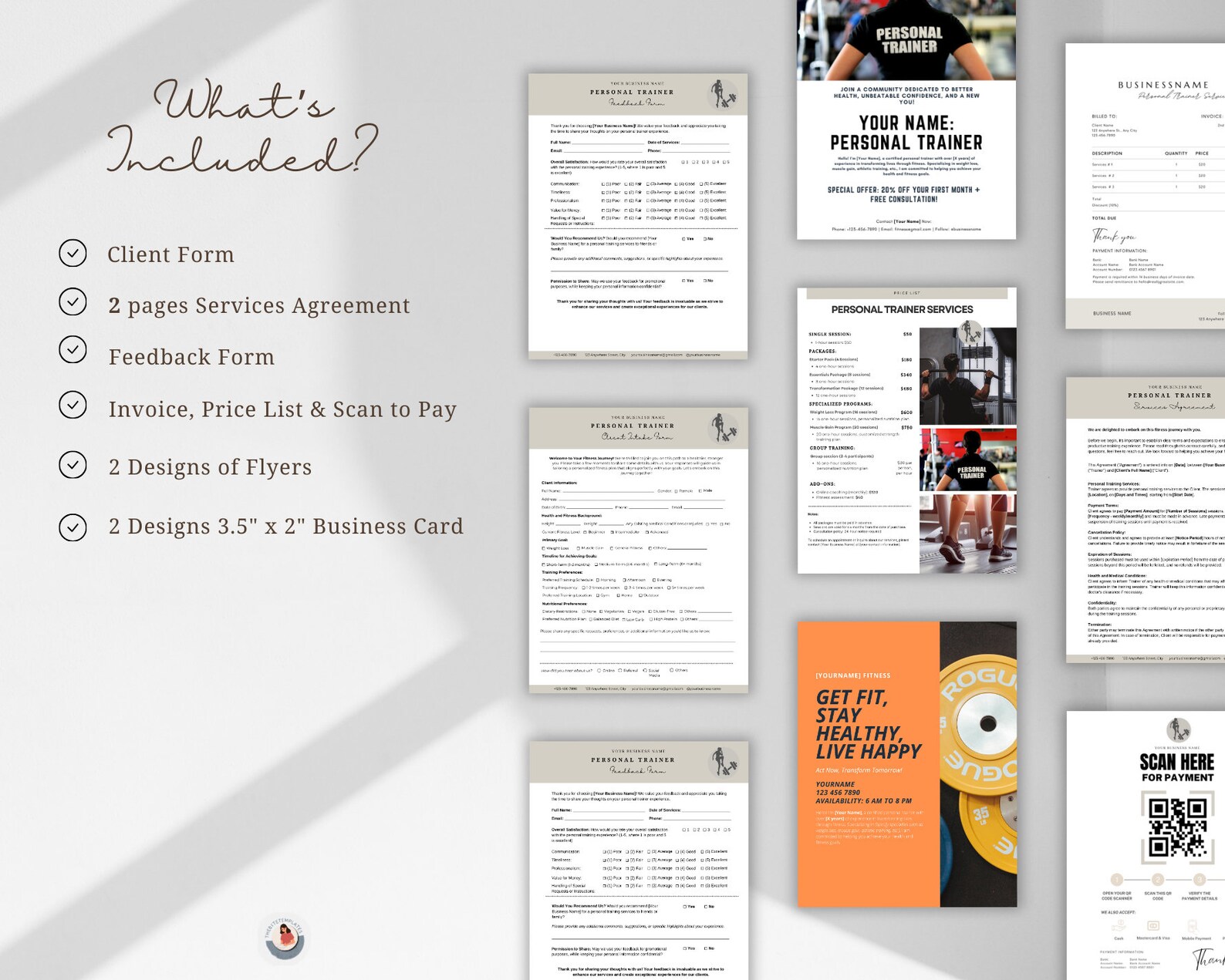 Personal Trainer Contract, Personal Trainer Client Intake Form ...