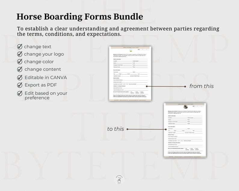 Horse Boarding Contract Template, Stables Rent Service Agreement, Equestrian Center Service ...
