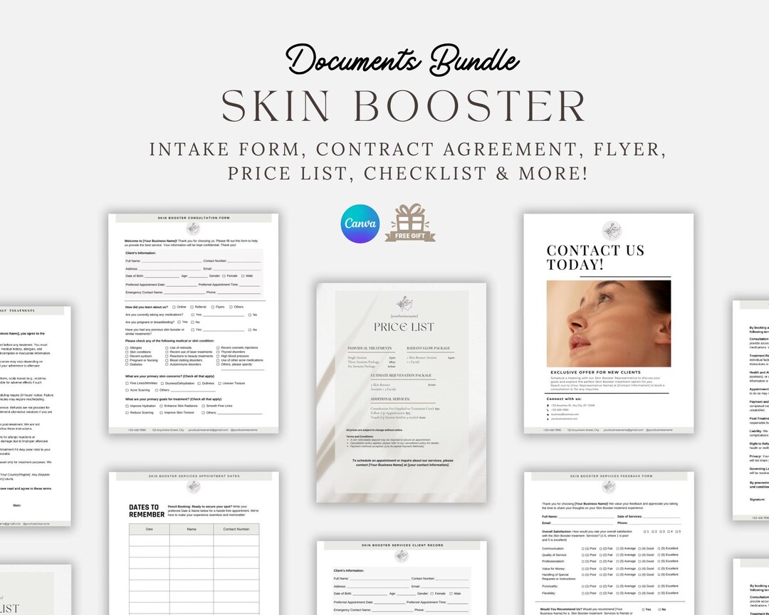 Skin Booster Consent, Filler Consultation, Filler Aftercare Advice ...