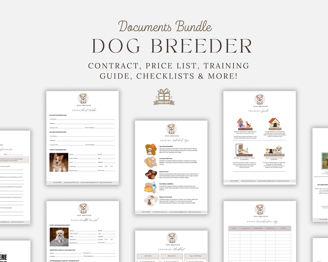 Professional Dog Breeder Contract, Puppy Contract, Pet Adoption ...