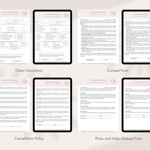 Tattoo Artist Forms Bundle, Tattoo Consent Form, Tattoo Intake Form ...