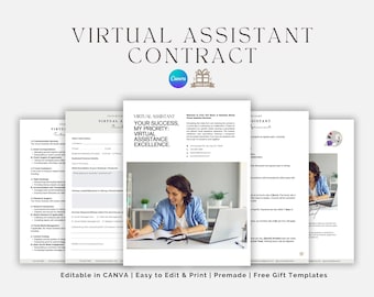 Editable Virtual Assistant Contract, Virtual Assistant Services ...