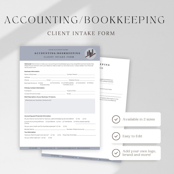 Accounting Client Onboarding Template - Etsy