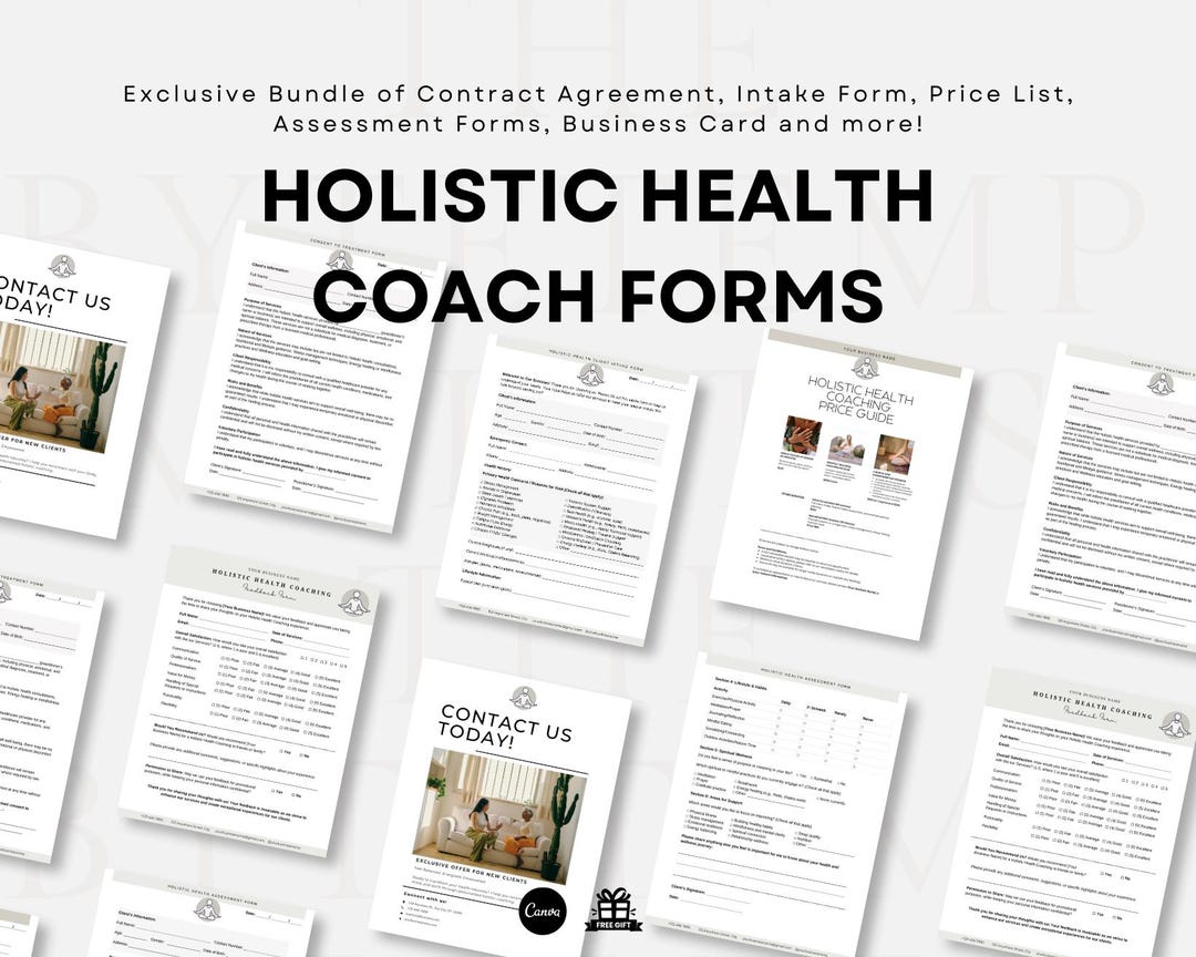 Holistic Health Coach Client Intake Form, In-depth New Client ...