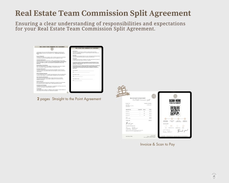 Team Commission Split Contract, Editable Real Estate Commission ...