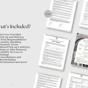 Editable Laundry Pick up & Delivery Services Forms Templates, Pick and ...