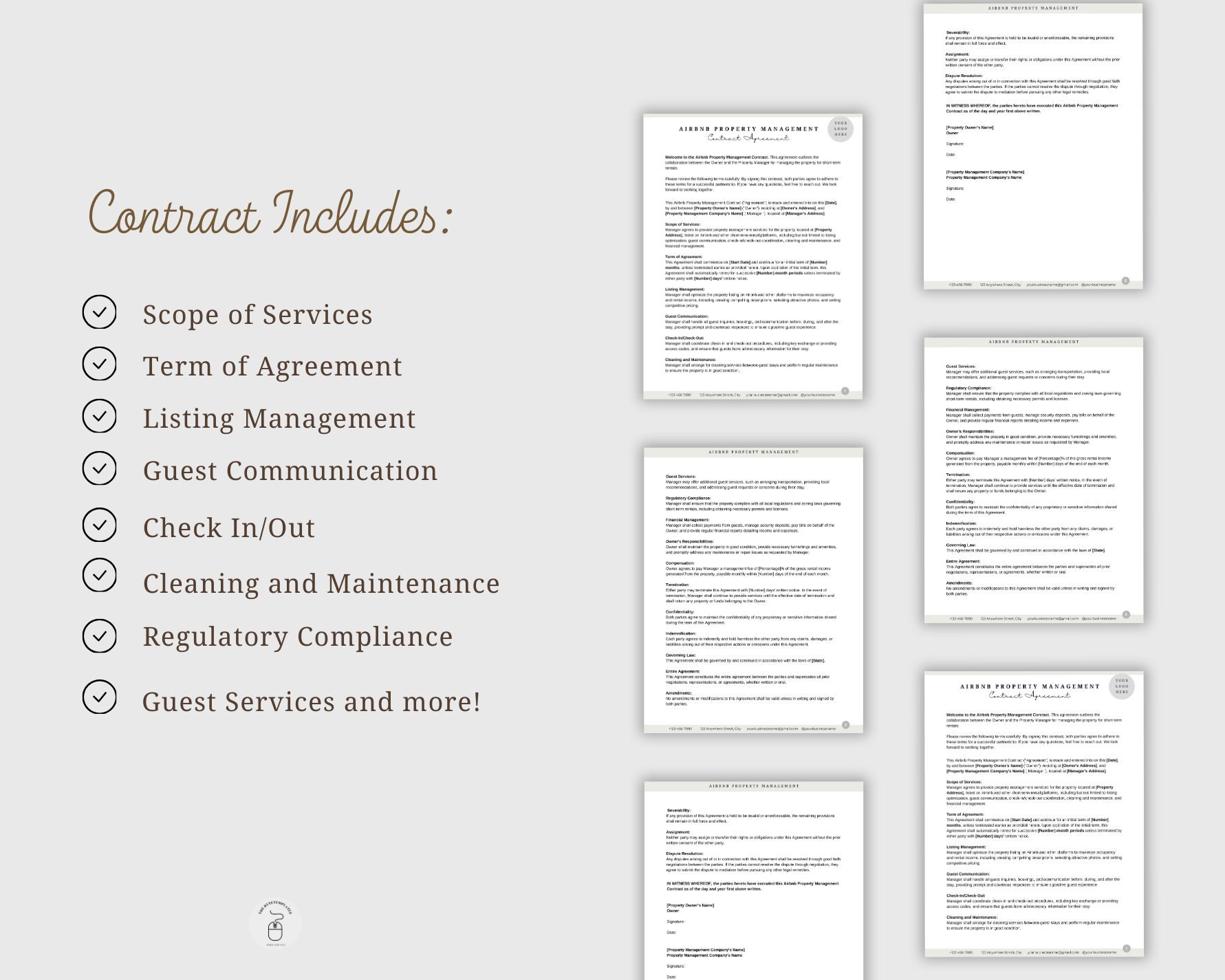 Airbnb Property Management Contract, Editable VRBO Short-term Rental ...