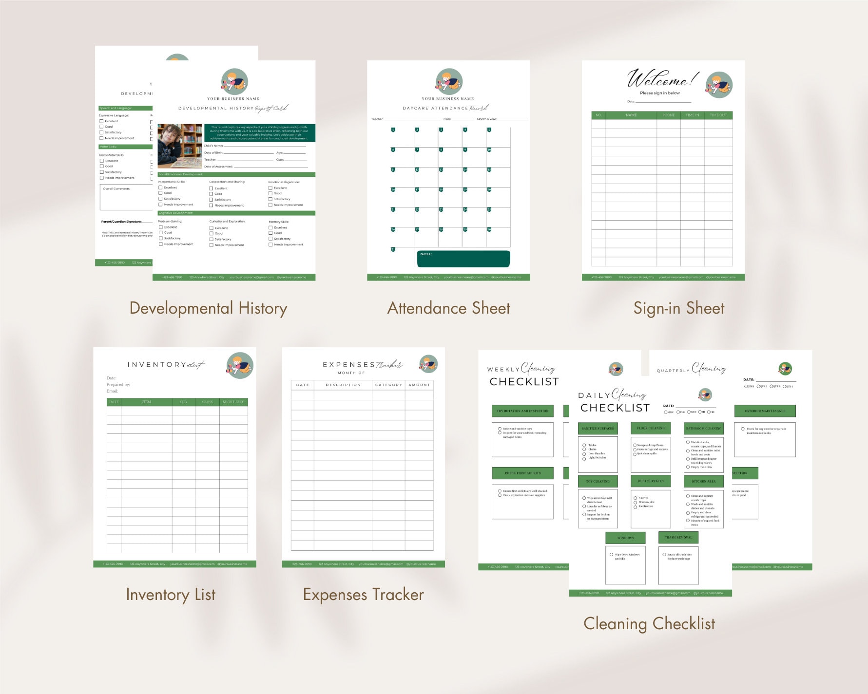 Daycare Starter Kit, Daycare Forms, Daycare Contract, Childcare Forms ...
