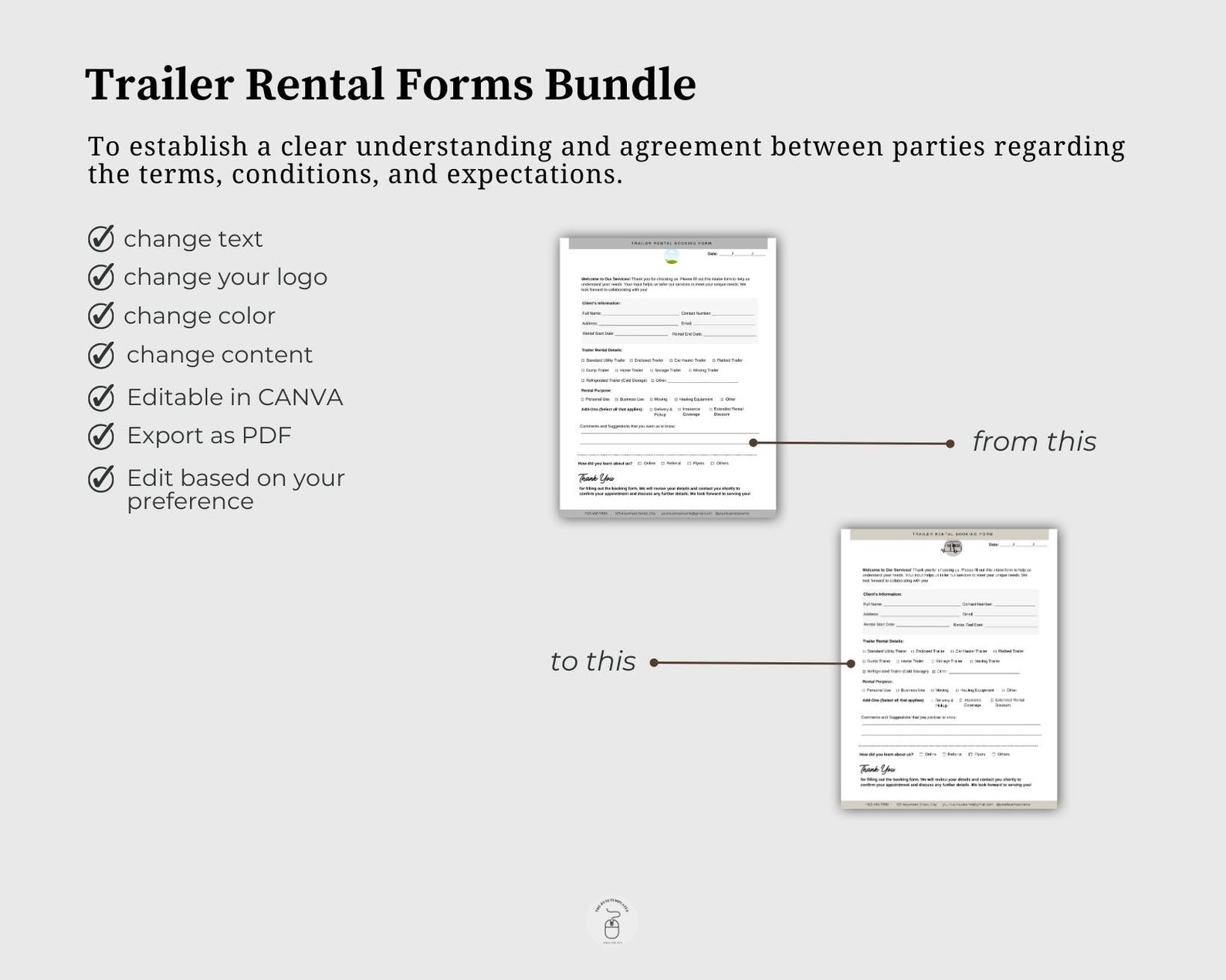 Trailer Rental Contract Agreement Template, Transportation Trailer ...