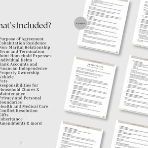 Editable Cohabitation Agreement, Living Together Agreement, Joint ...
