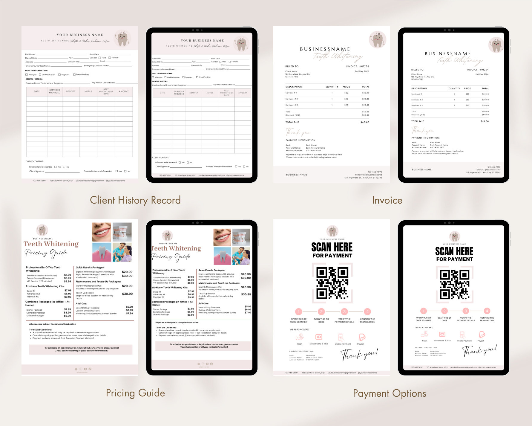 Teeth Whitening Consent Form, Teeth Whitening Forms Bundle, Esthetician ...