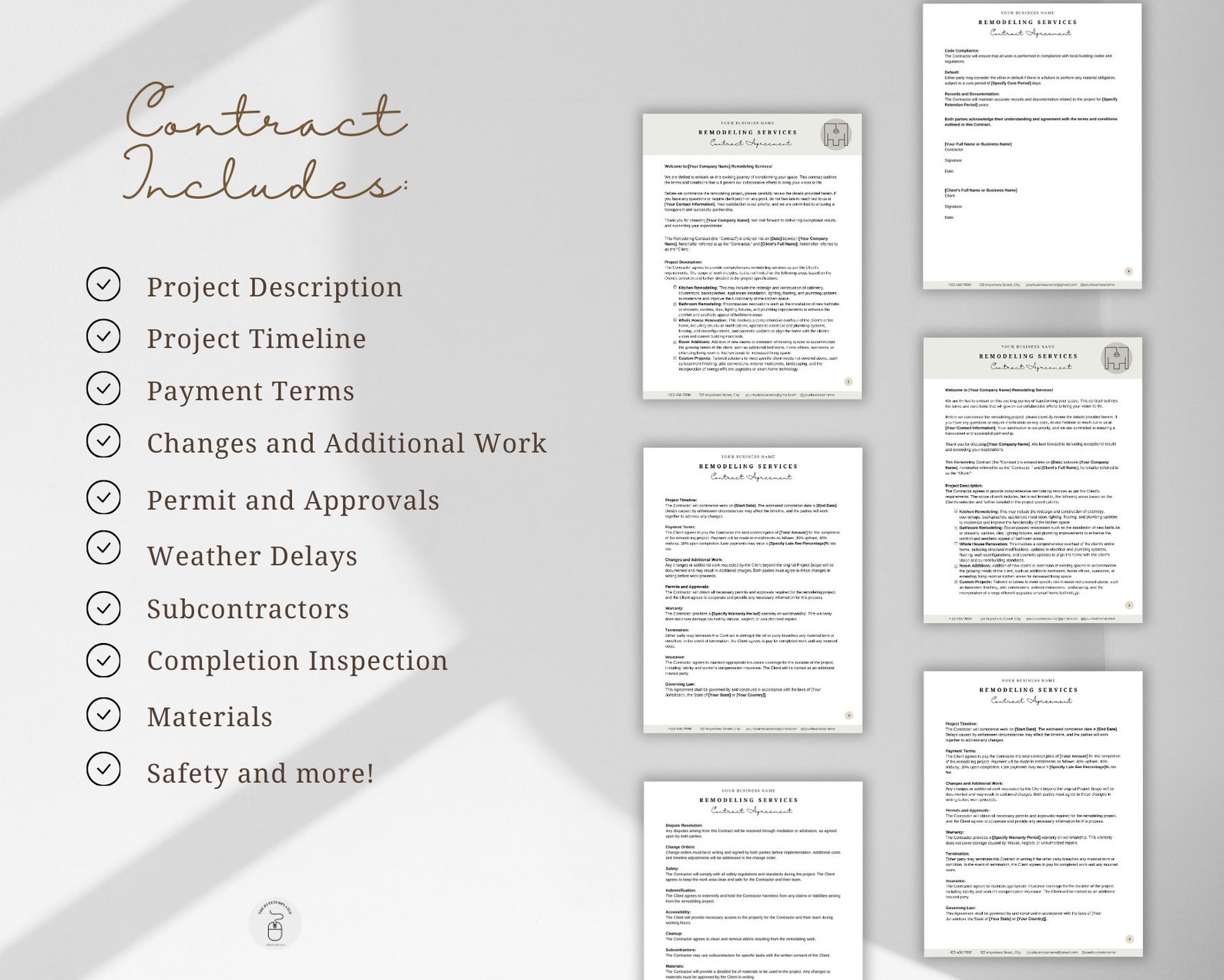 Remodel Contract, Remodeling, Interior Design Contract, Home Repair ...