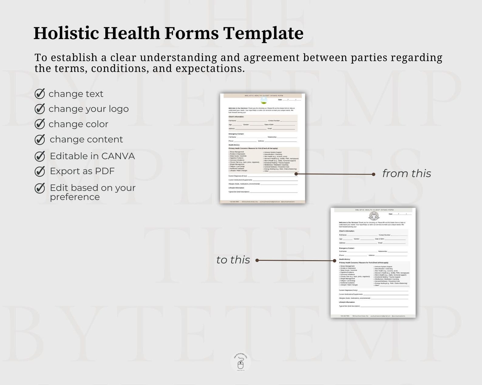 Holistic Health Coach Client Intake Form, In-depth New Client ...