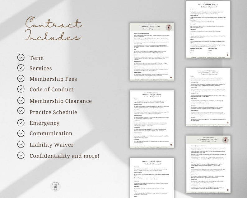 Cheerleading Contract, Cheerleading Templates, Cheerleading Tryouts ...