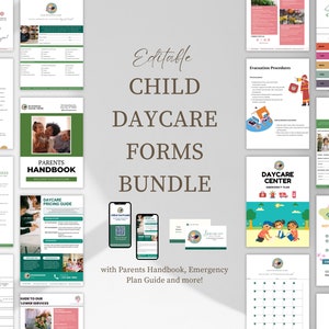Daycare Forms Bundle, Daycare Starter Kit, Childcare Forms Contract ...