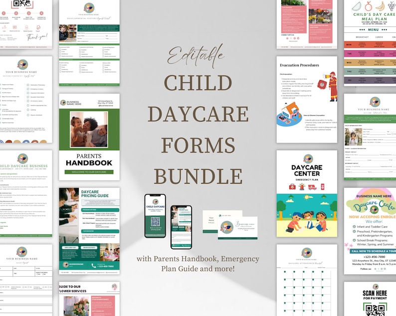 Daycare Forms Bundle, Daycare Starter Kit, Childcare Forms Contract ...