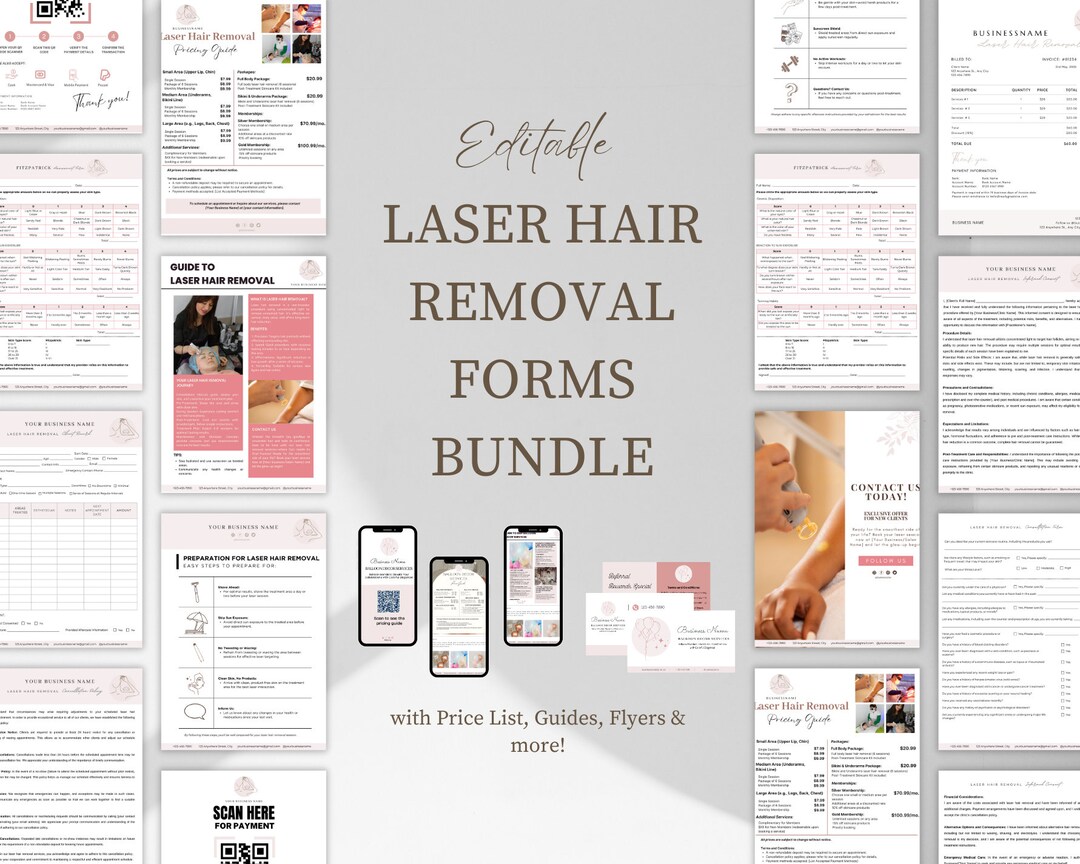 Laser Hair Removal Consent Forms, Esthetician Forms, Fitzpatrick Scale ...
